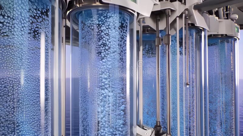 Water Filtering through Glass Tubes in Laboratory Setting Stock Footage ...