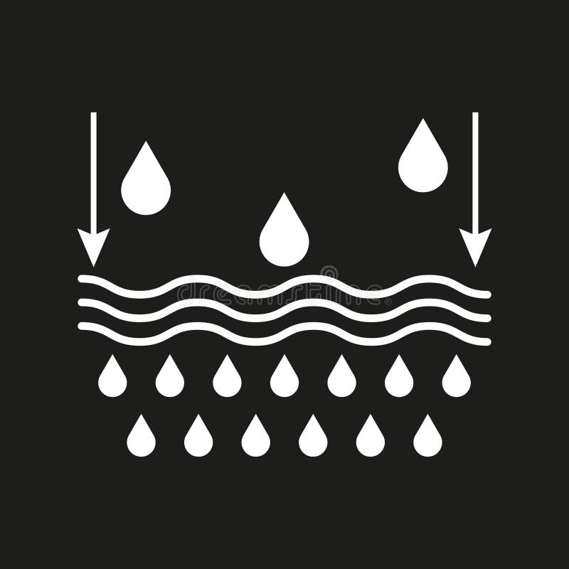Water Filtration Icon. Droplets and Waves. Clean Water Process. Vector ...