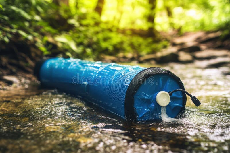 Water Filtration System Floating in a Peaceful Stream Surrounded by ...
