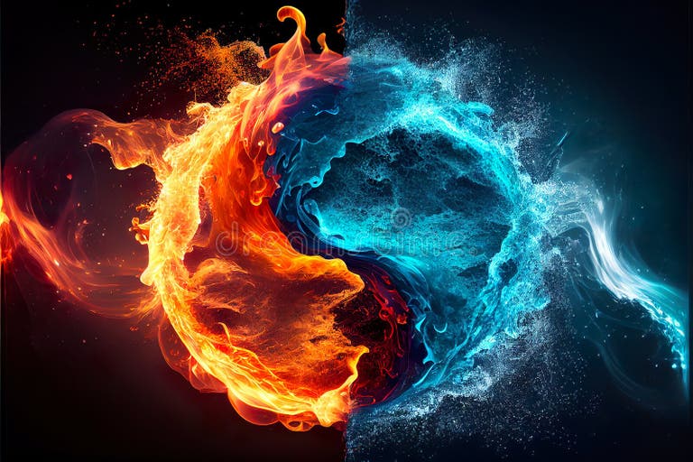 Fire Vs Water Stock Illustrations – 125 Fire Vs Water Stock ...