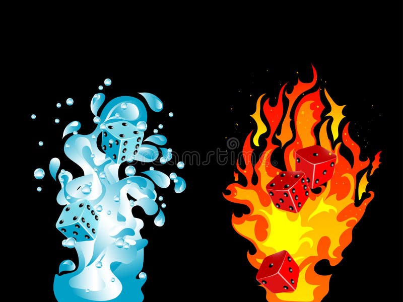 Water and fire stock vector. Illustration of hell, heat - 36534956