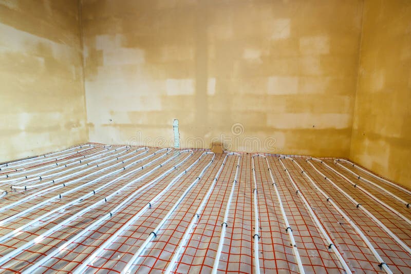 Water Floor Heating System Interior Stock Photo - Image of cooling ...
