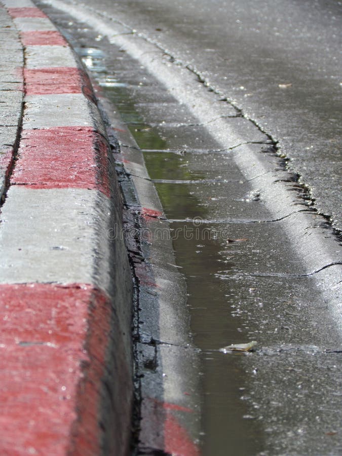 Water flow stock image. Image of rain, sidewalk, sunny - 23480261