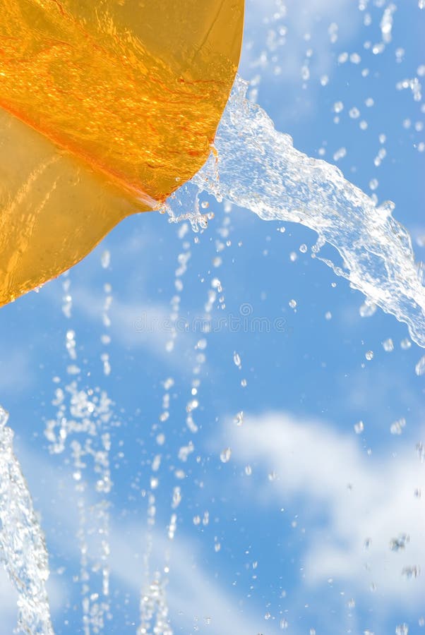 Water flow stock photo. Image of children, orange, droplets - 4258798