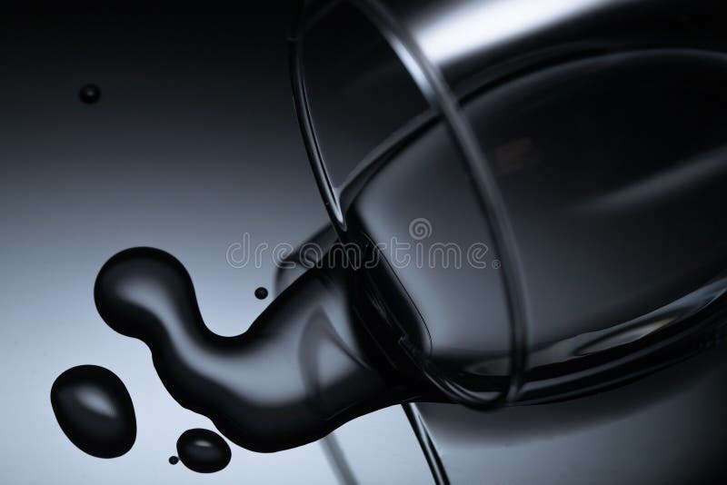Water Flow from Falling Glass on Black Background Stock Photo - Image ...