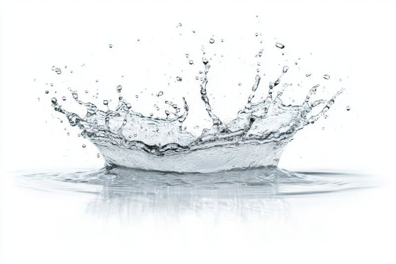 Water Flow in a Form of Waves with Little Bubbles Isolated on a Clear ...