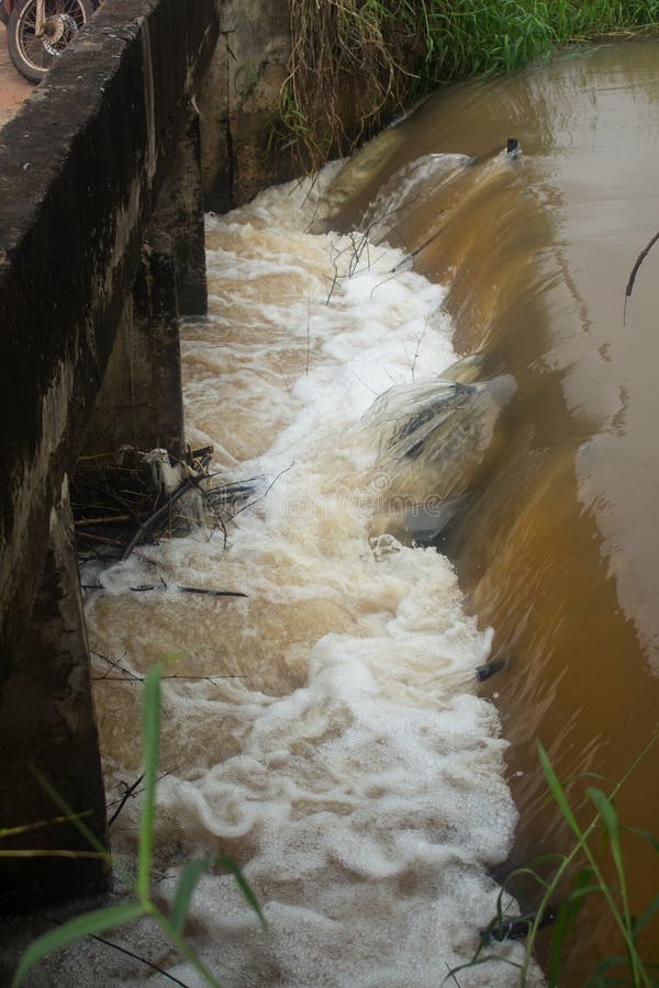Concrete Drainage Pipes Stacked On Construction Site, Can Use Ba Stock ...