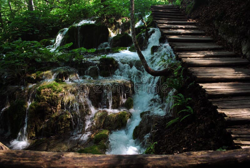 Water flow over rocks. stock image. Image of flowing - 69621021