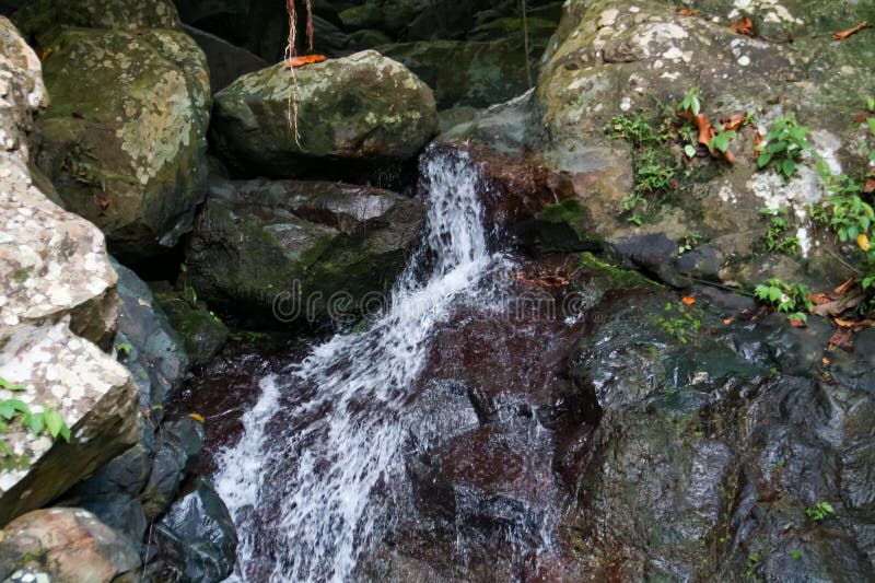 The Water Flow in the River that Passes through the Rocks Stock Photo ...