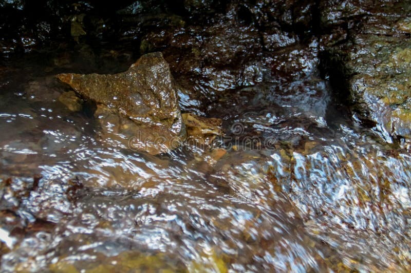 The Water Flow in the River that Passes through the Rocks Stock Image ...