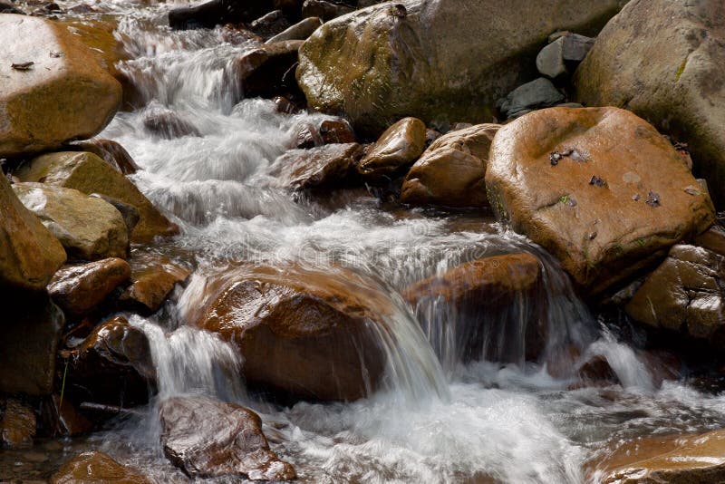 Water Flow (stream) among the Stones Stock Image - Image of clean ...