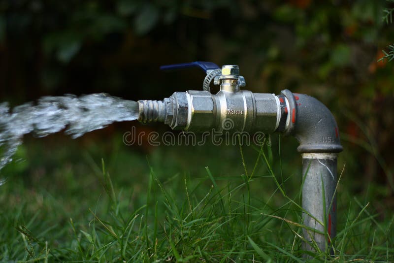 Water flow from tap stock image. Image of chrome, splash - 196590551