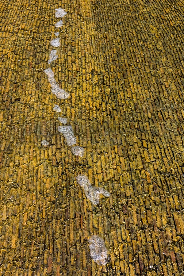 Water Flow on Textured Pavement Stock Photo - Image of drain ...