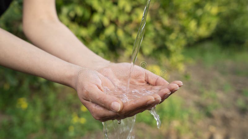 Water Flow To Hand of Woman Stock Photo - Image of splashing ...