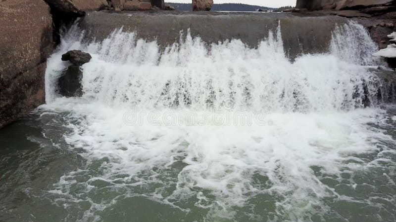 Under Bridge Passes Ship Channel - Arch Bridge Structure Stock Video ...