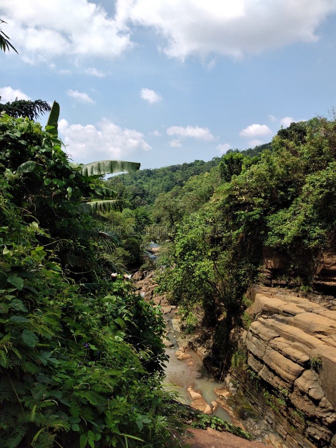 Water Flow from waterfall stock image. Image of wilderness - 224641403