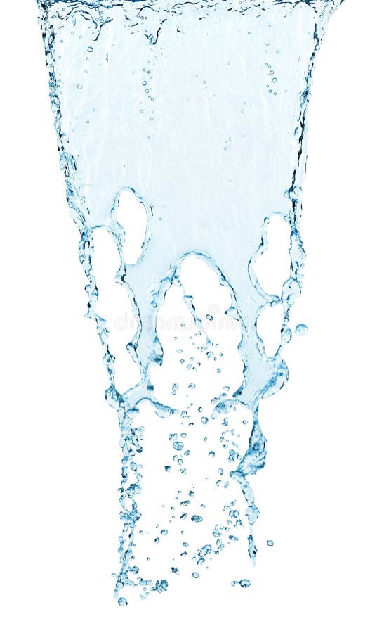 Water Flow on White Background Stock Image - Image of fresh, flowing ...