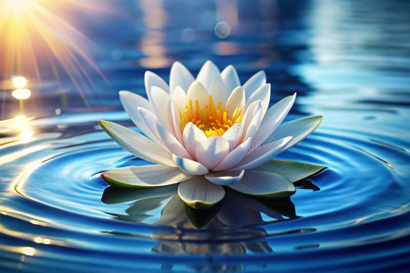 Water Flower Design, Symbol of Life Stock Illustration - Illustration ...