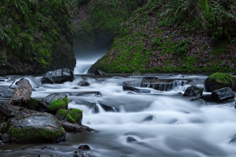 Water Flowing Around the Rocks Stock Image - Image of scenics, color ...