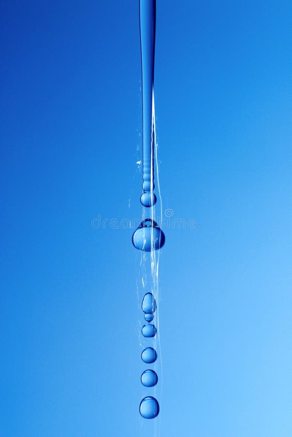 Water Flowing As a Thin Stream Stock Illustration - Illustration of ...