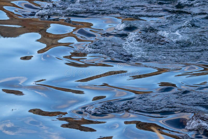 Calm Blue Water Flowing Background Stock Photo - Image of flowing ...
