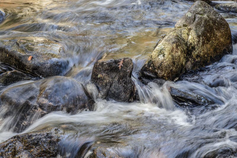 An Brook in Motion in the Wilderness of New England Stock Image - Image ...