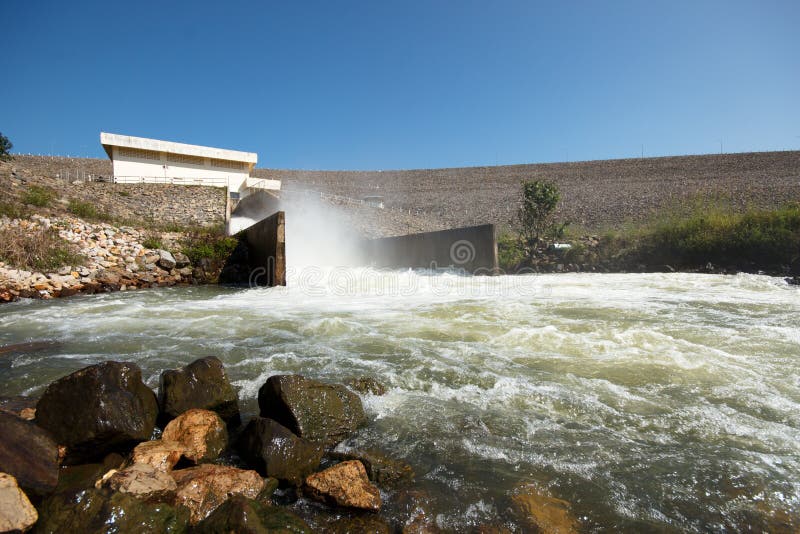 Water Flowing Dam stock photo. Image of splashing, weir - 40150752