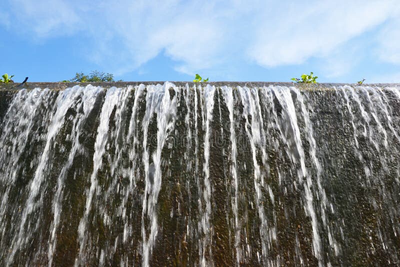 Water flowing from dam stock image. Image of drop, closeup - 183552063