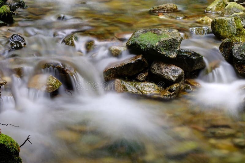 Flowing Water Captured with a Slow Shutter Speed Stock Image - Image of ...
