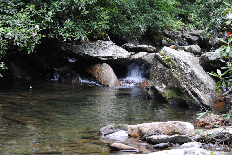 Water Flowing Down Stream stock image. Image of rocks - 97912123