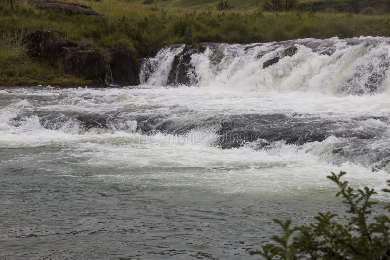 Water Flowing Fast Over Rapids of Flooding River Stock Photo - Image of ...