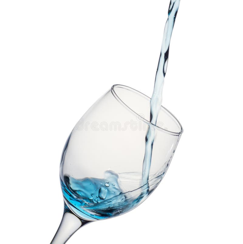 Water flowing into glass stock photo. Image of isolated - 60604004