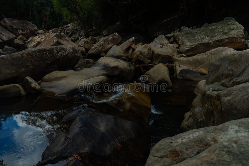 Water Flowing in the Middle of Rocks in Vietnam Stock Image - Image of ...