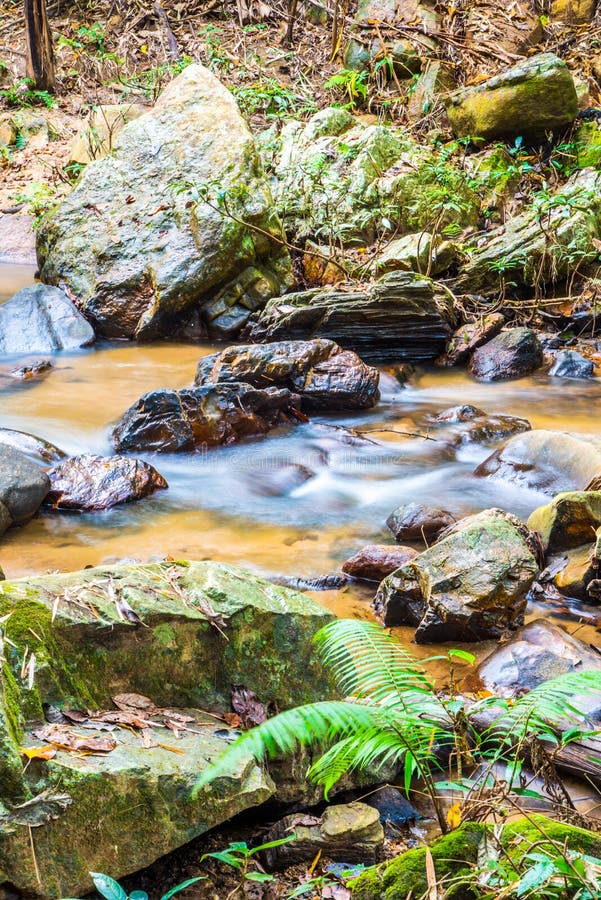 Water Flowing at Mork Fa Waterfall Stock Photo - Image of motion, rock ...