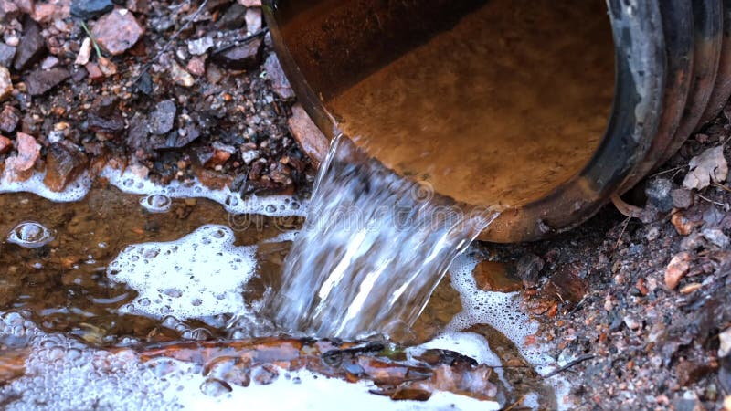 Water Flowing through a Drainpipe Carries Away Rain and Melt Water from ...