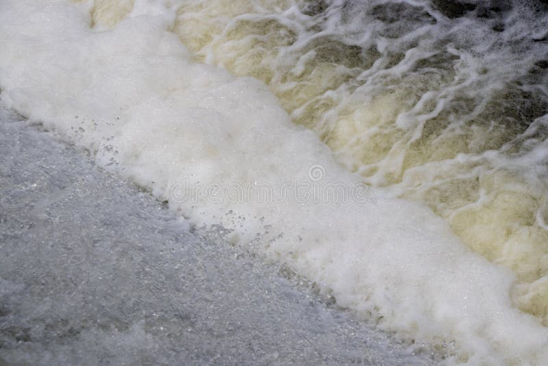 Water Flowing Over a Dam on a River Stock Image - Image of waterfall ...