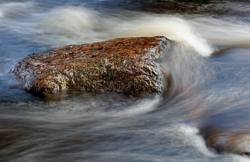 Water Flowing Over Rocks in Rapids Stock Photo - Image of water, dark ...