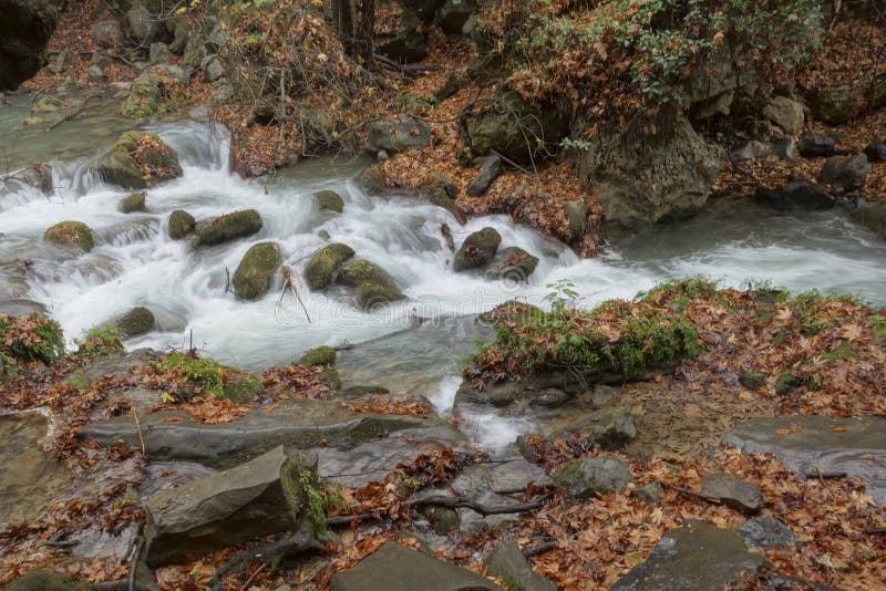 Water Flowing Over Rocks Long Shutter Speed Stock Image - Image of ...