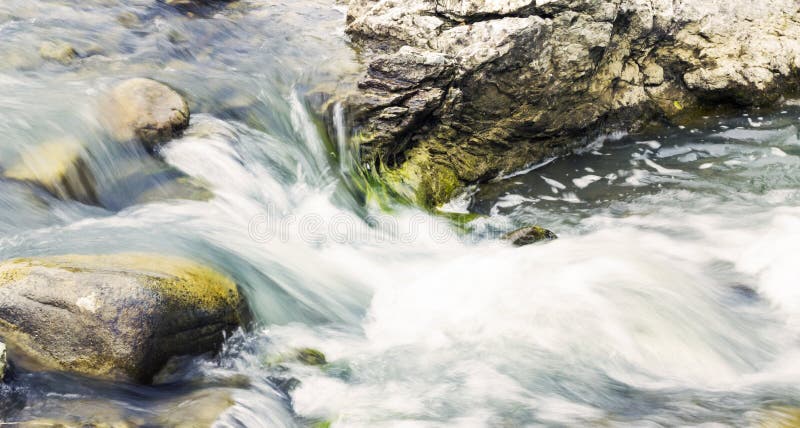 Fast Flowing Water Over Rocks Stock Image - Image of rocks, welsh: 14377873