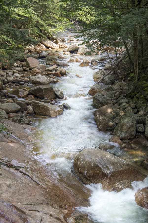 Water Flowing Over Rocks in a Stream Stock Photo - Image of landscape ...