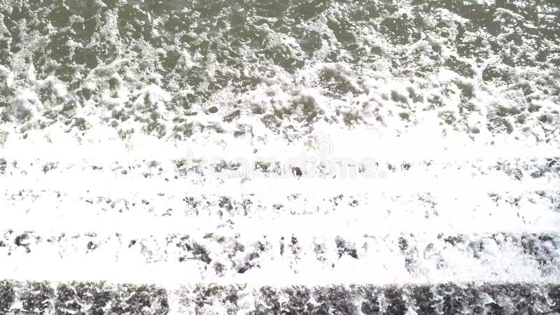 Water is Rushing Over a Weir Step by Step Stock Footage - Video of ...