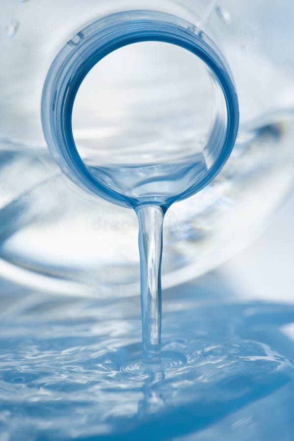 Water Flowing from a Pastic Bottle Stock Photo - Image of ingredient ...