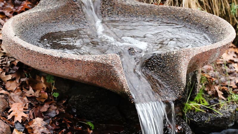 Fountain Flowing Down into Small Pond in Stages Stock Footage - Video ...