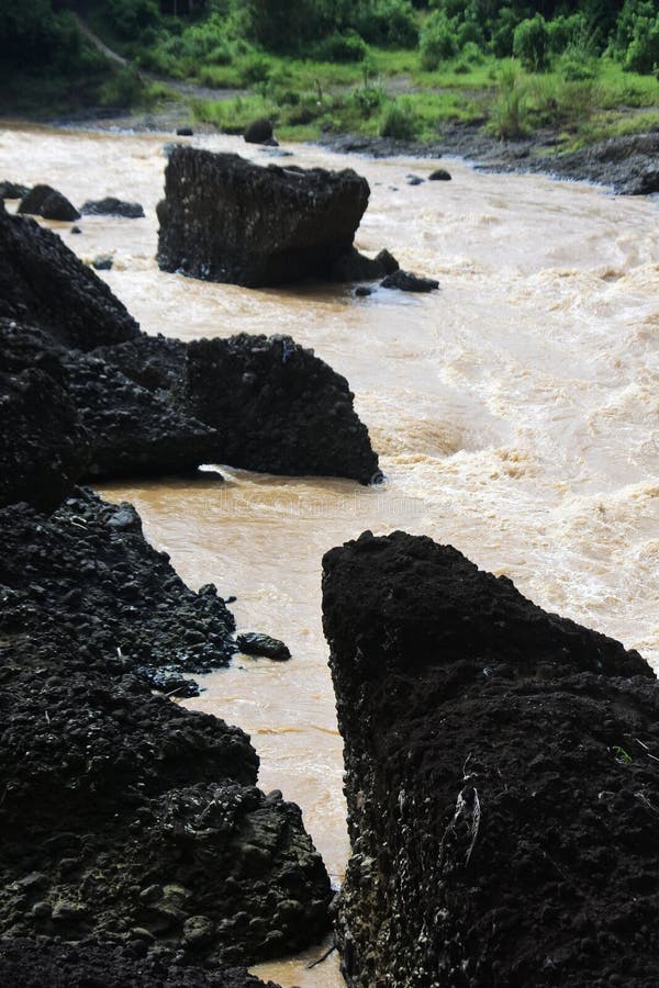 Water Flowing on the River. Water from River Canals. Nature Source ...