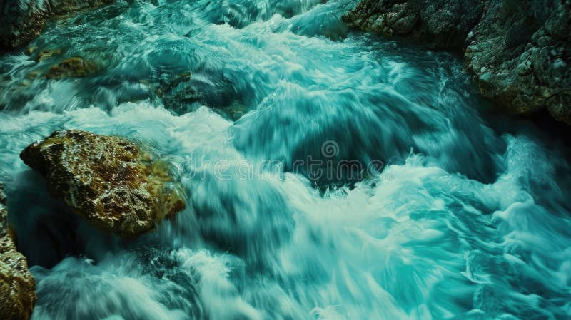 Water Flowing between Rocks Stock Photo - Image of serene, rock: 375676464