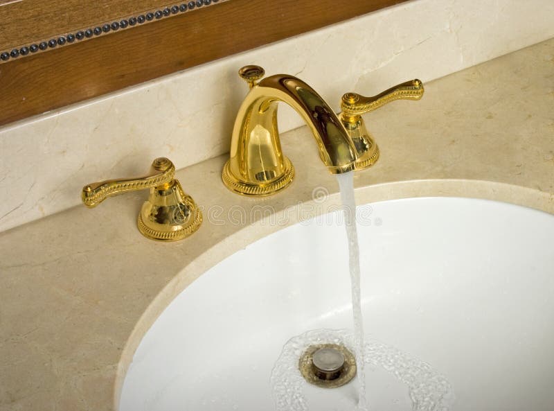 Water flowing in sink stock photo. Image of water, flowing - 5068046