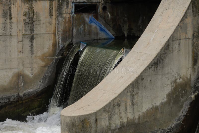 Water Flowing through a Sluice on a River Stock Image - Image of ...