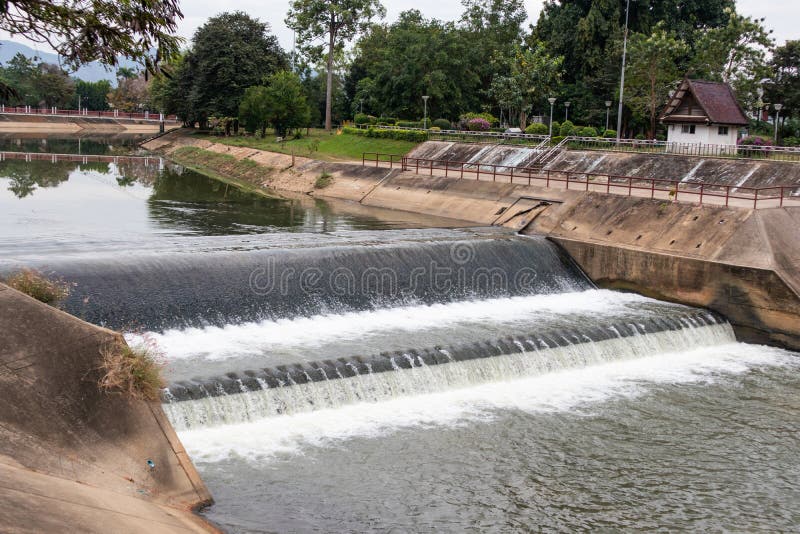 Water Flowing from Small Dam Stock Photo - Image of flow, ecology ...