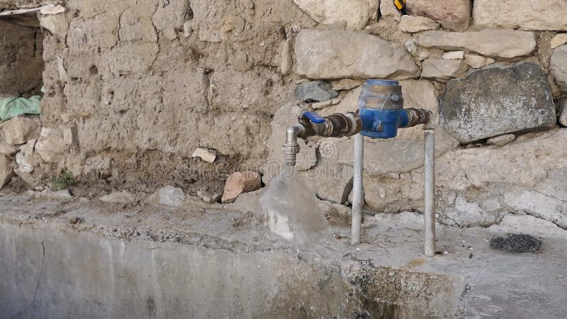 Water Flowing From The Tap In Vain And Wastage Of Water Pressurized