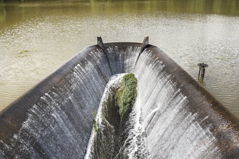 Water Flowing To Spillway of Dam Stock Image - Image of barrier ...